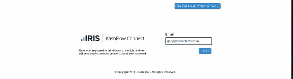 IRIS KashFlow Connect - Reset Password - Knowledge Base - IRIS KashFlow