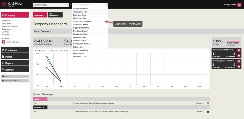 How to make an employee a leaver - IRIS KashFlow