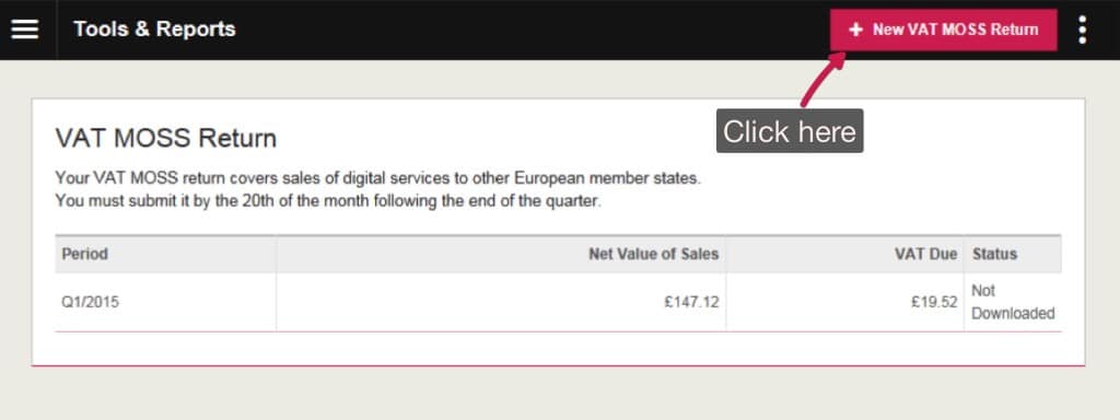 VAT MOSS Report - Knowledge Base - IRIS KashFlow